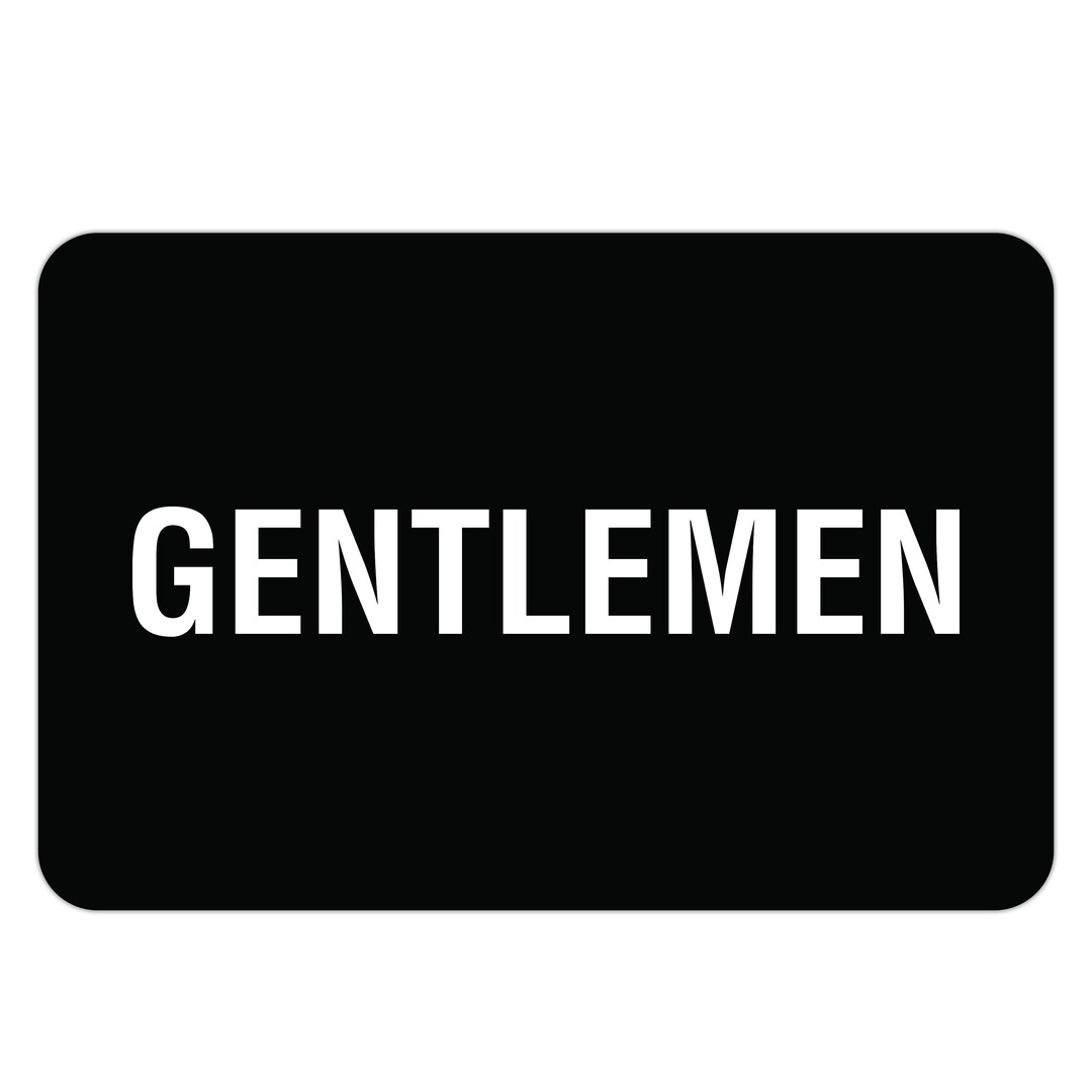 Gentlemen's Restroom Aluminum Sign, Bathroom Signs - Etsy