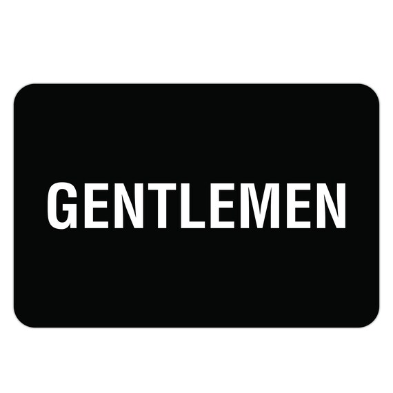 Gentlemen's Restroom Aluminum Sign Bathroom Signs - Etsy