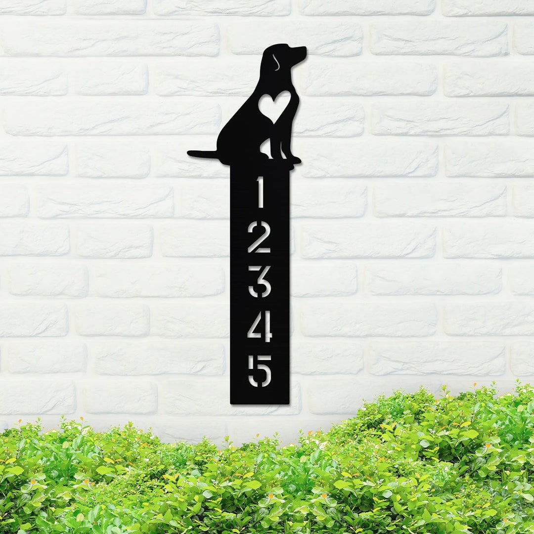 Metal Dog Address Sign, Custom Address Sign, Metal Dog Sign, Address ...