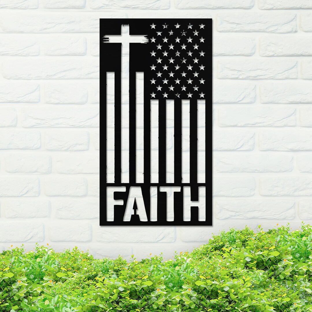 American Flag Sign, Metal Door Sign, Home Decor, Housewarming Gift ...
