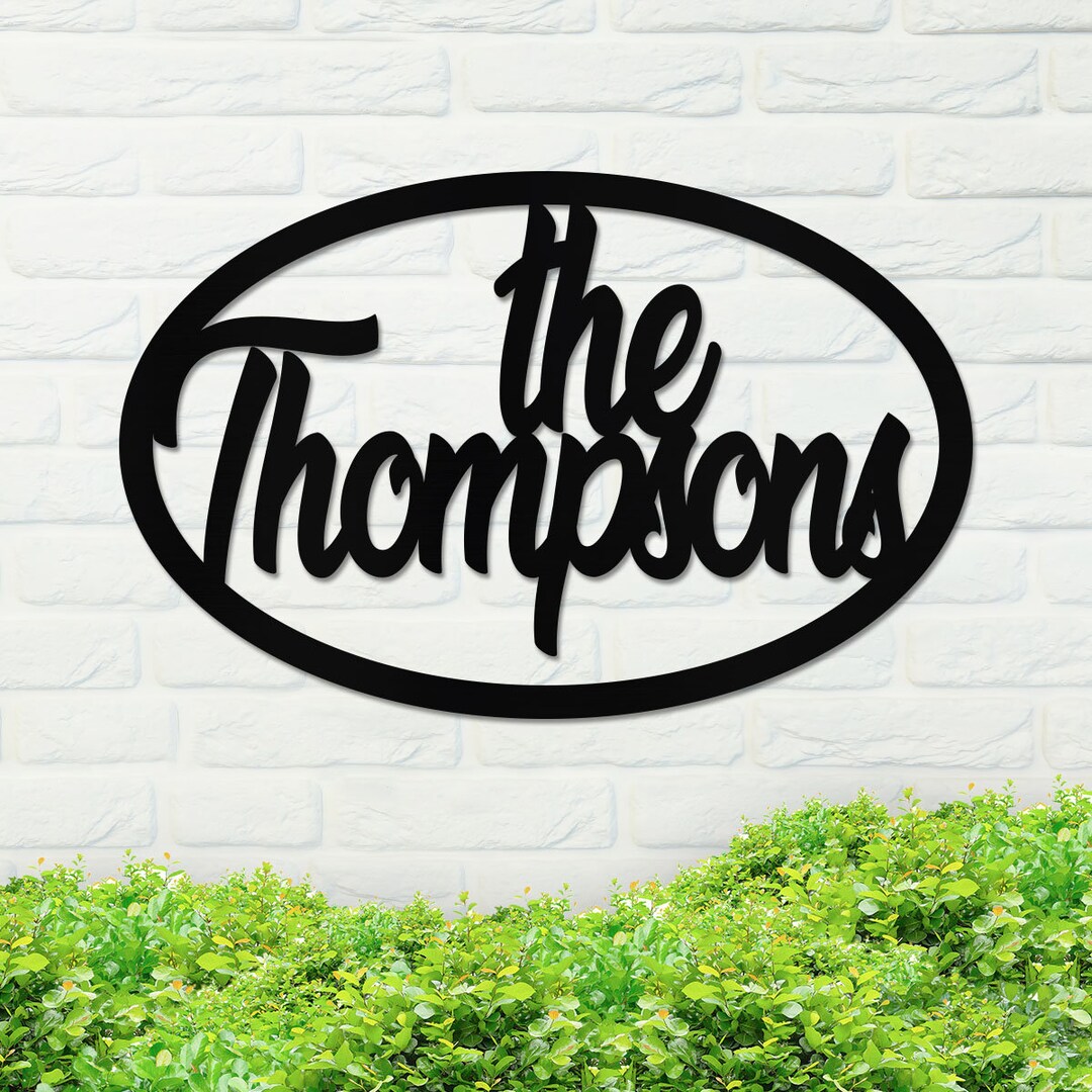 Metal Name Sign, Custom Metal Sign, Metal Name Sign, Initial Sign ...