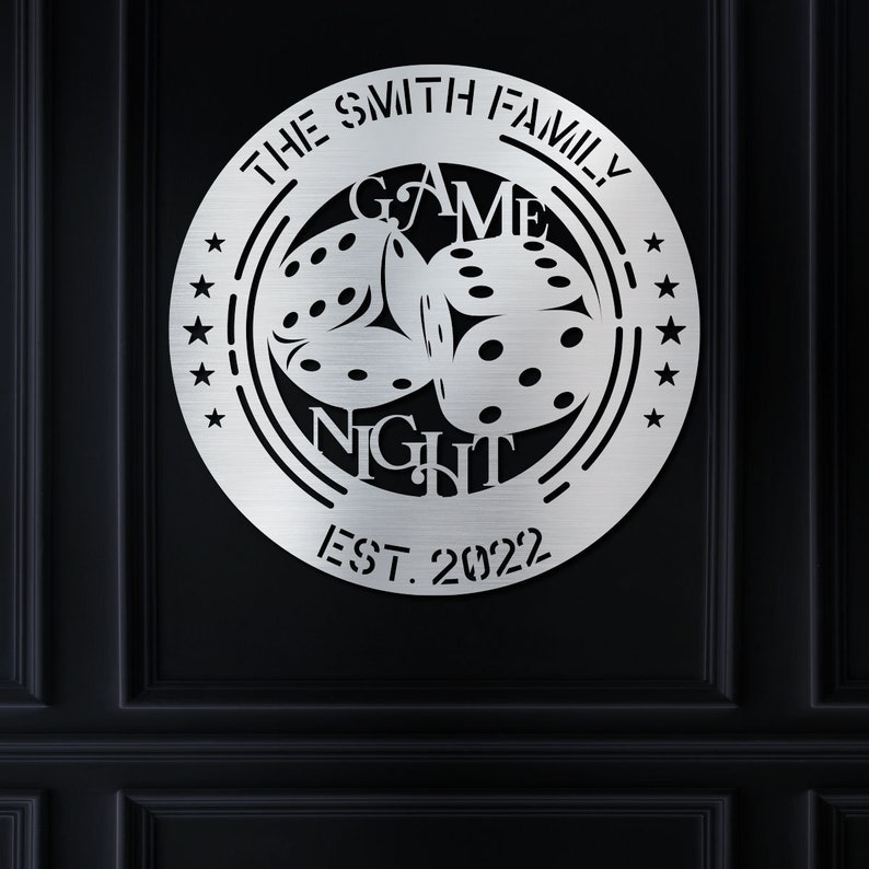 Metal Game Night Sign Custom Game Night Sign Metal Game - Etsy