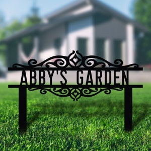 Personalized Metal Yard Sign, Metal Lawn Plaque, Yard Sign, Garden ...
