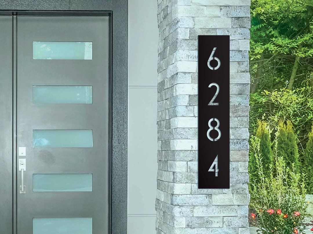 Vertical House Numbers, Modern House Numbers, House Address Sign ...