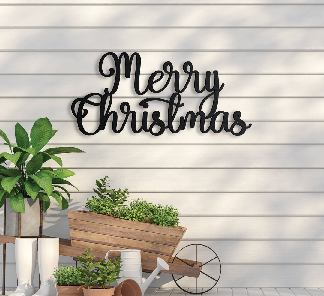 Metal Merry Christmas Sign Christmas Sign Metal Christmas Sign Merry