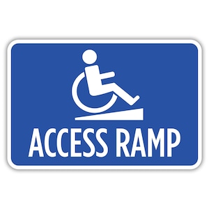 ADA Access Ramp Aluminum Sign, ADA Sign - Etsy