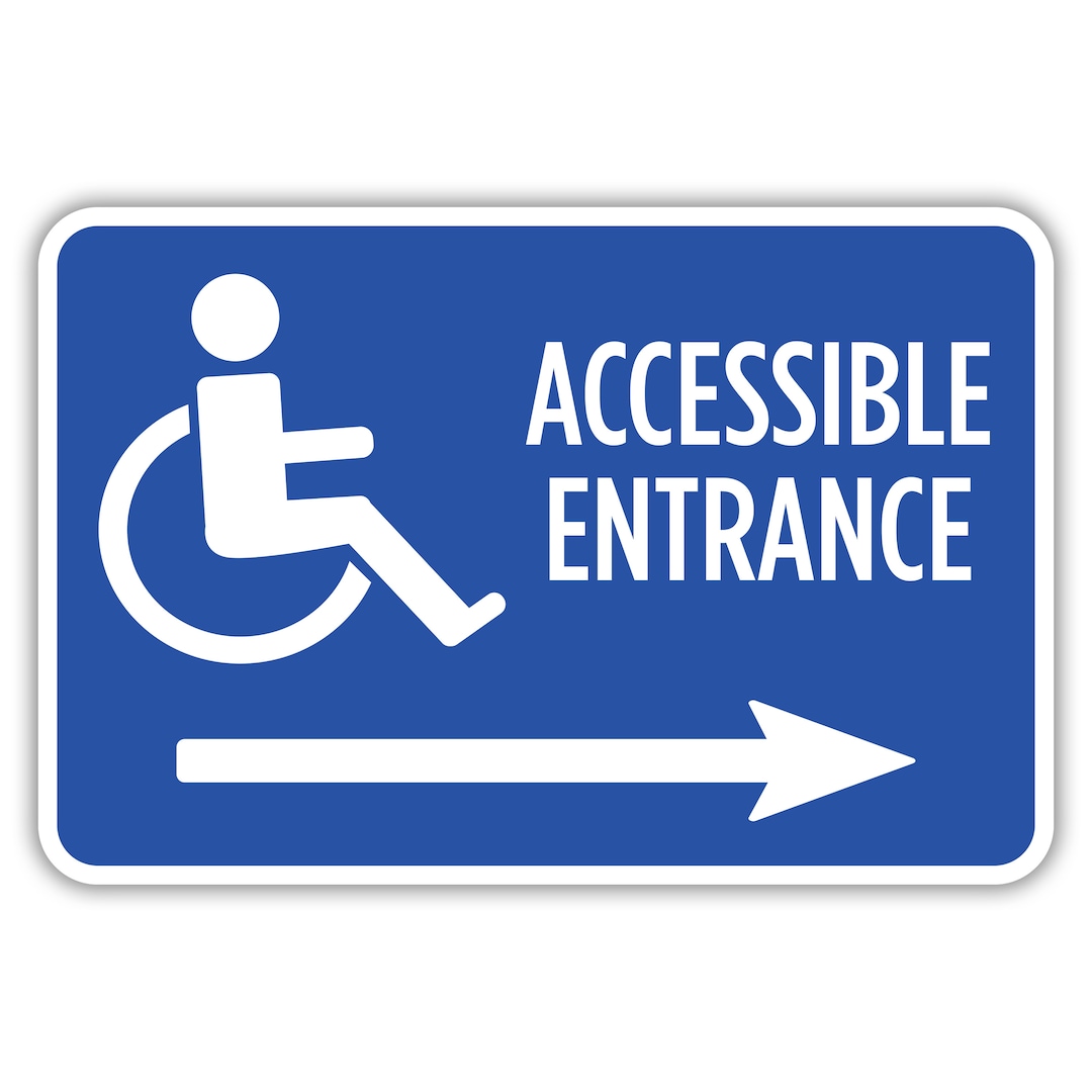 ADA Accessible Entrance Aluminum Sign, ADA Sign - Etsy