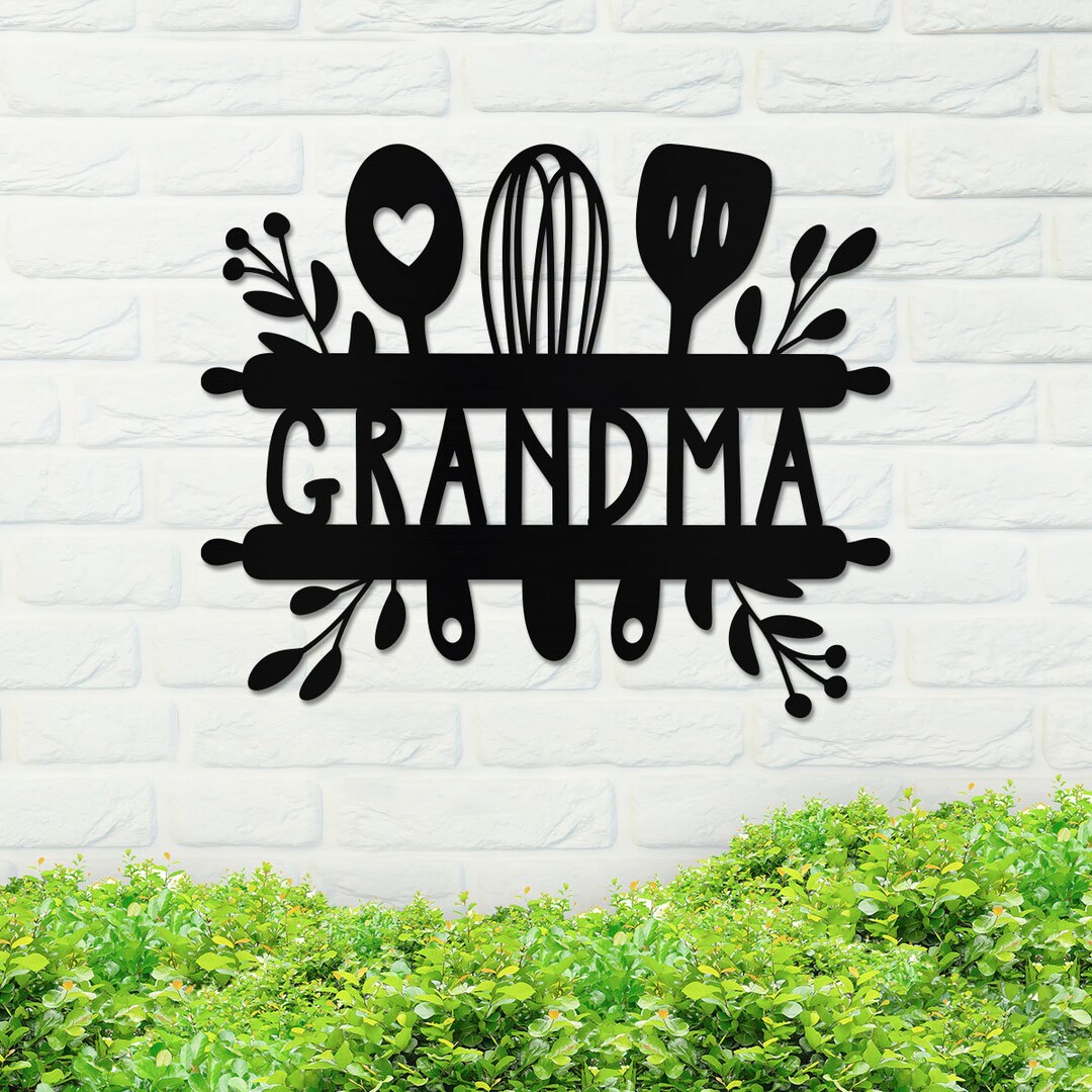 Metal Grandma Sign, Grandma Sign, Metal Kitchen Sign, Home Decor Sign ...