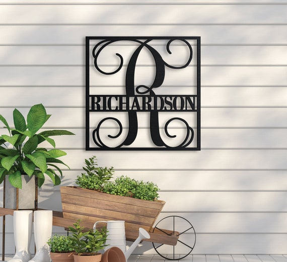 Metal Name Sign Custom Metal Sign Metal Name Sign Initial - Etsy