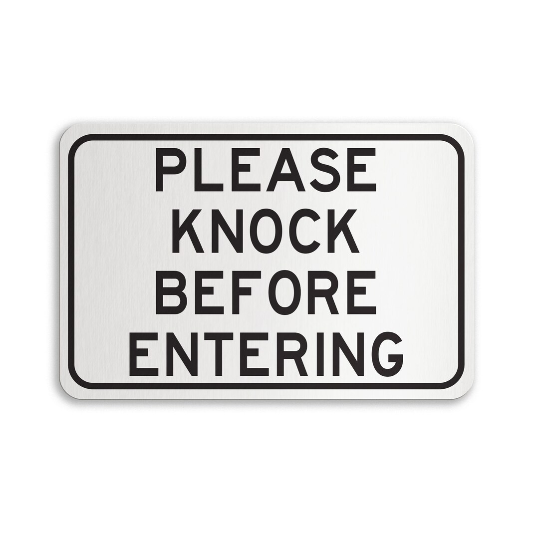 Please Knock Before Entering Sign - Etsy