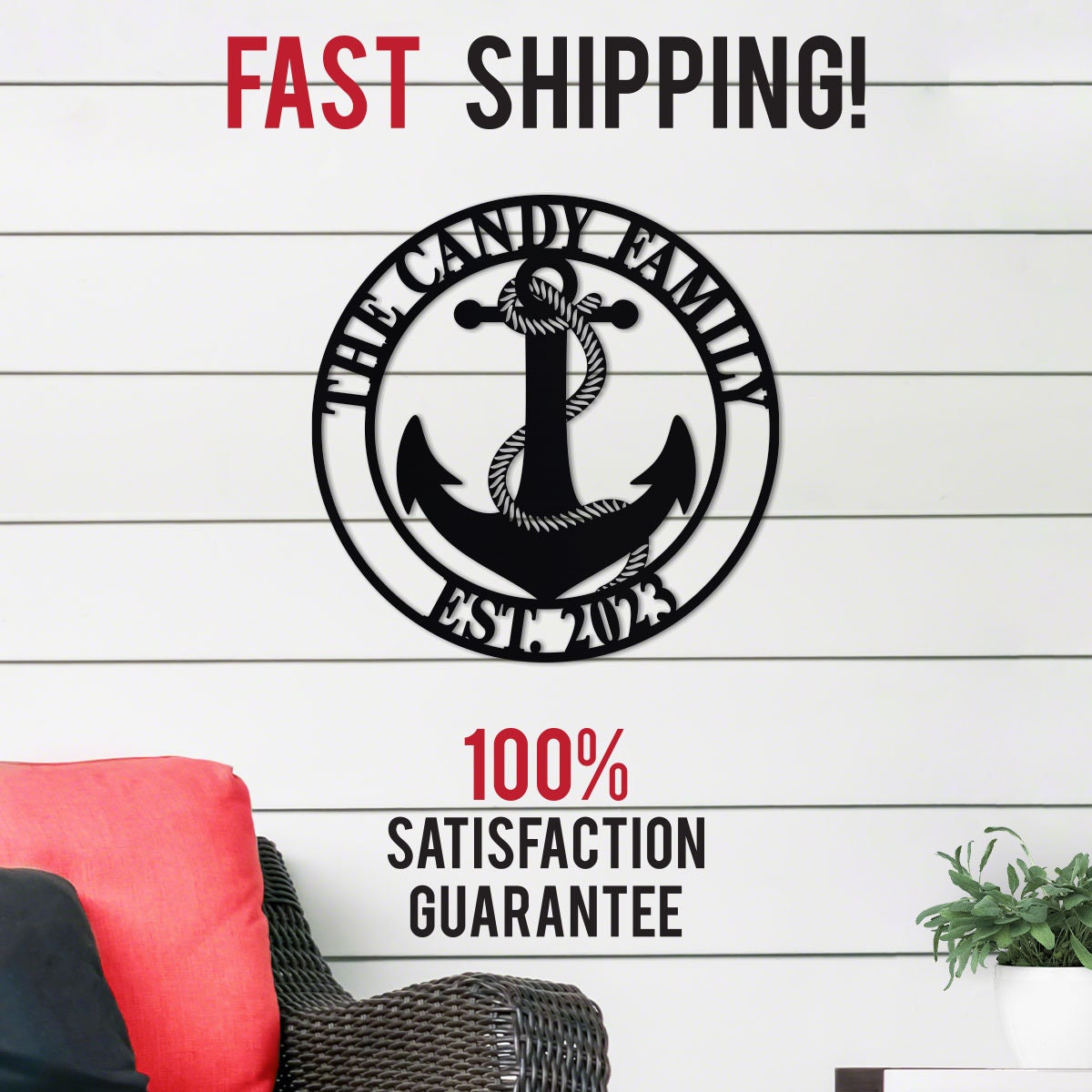 Metal Anchor Sign Nautical Sign Metal Anchor Sign Home - Etsy