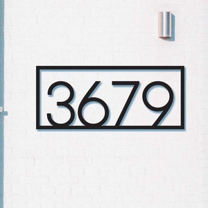 Metal House Number Sign - Address Number Sign - Metal Address Sign ...
