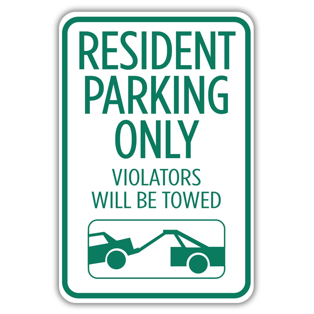 Resident Parking Only Sign, Parking Lot Signs, Metal Parking Signs - Etsy
