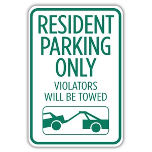 Resident Parking Only Sign, Parking Lot Signs, Metal Parking Signs - Etsy
