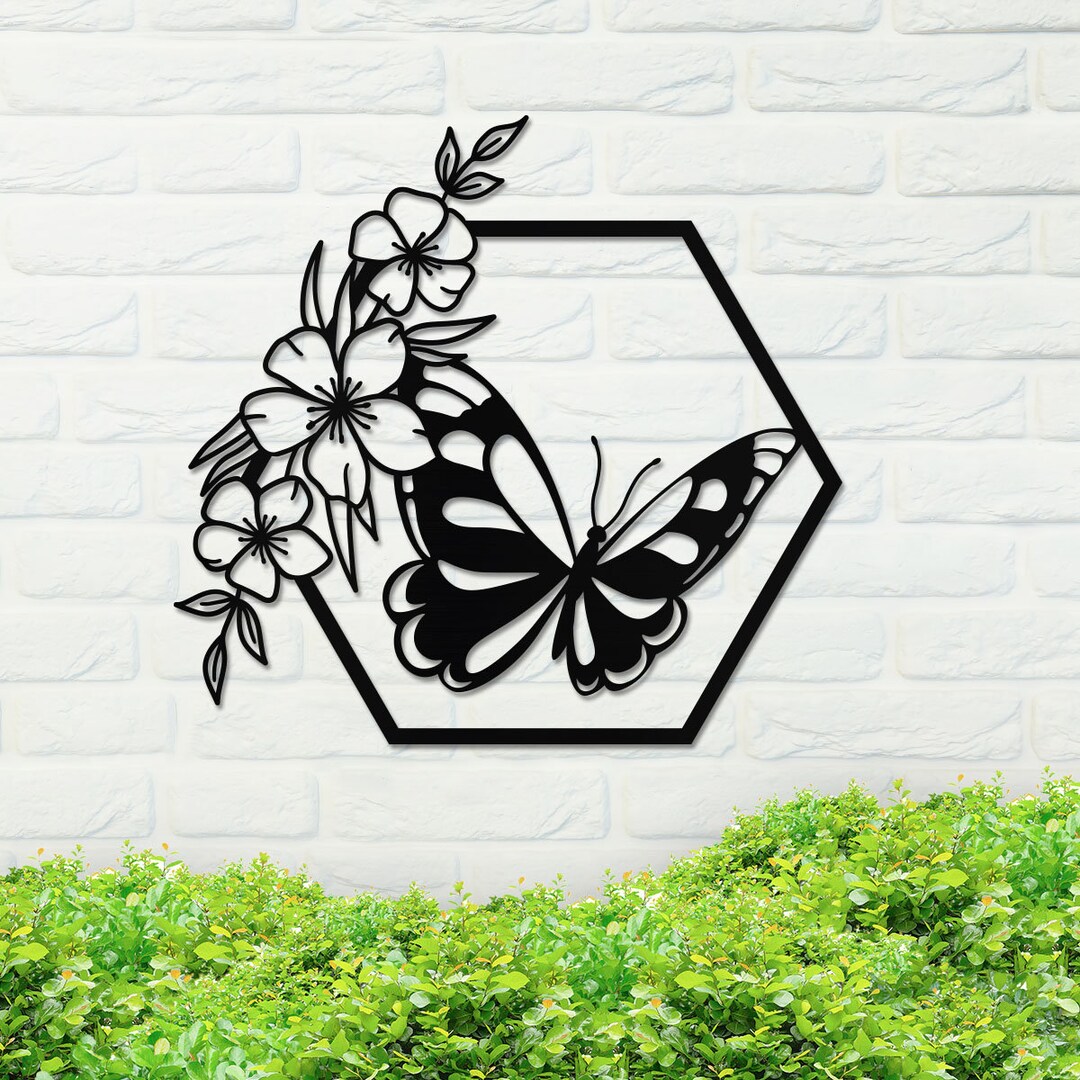 Metal Butterfly Sign, Metal Nature Sign, Housewarming Gift, Wedding ...
