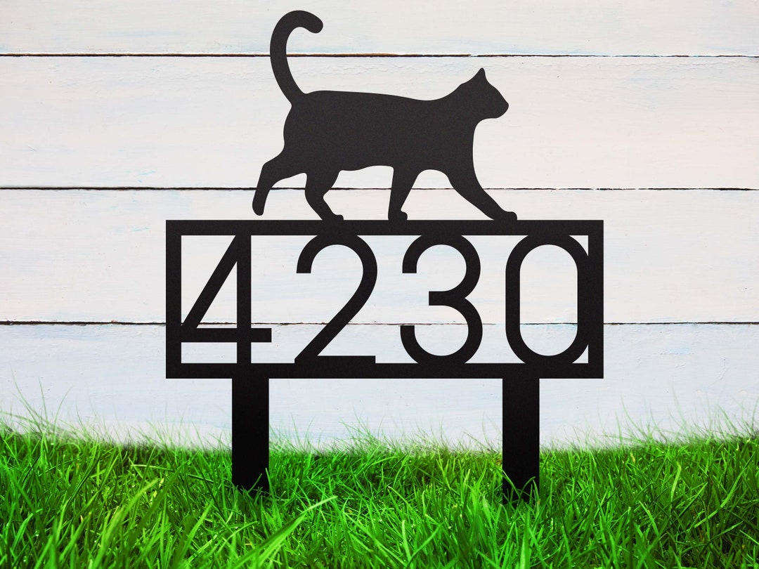 Personalized Metal Address Sign, Modern Address Sign, Realtor Gift Idea ...