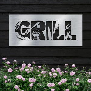 Metal Grill Sign Metal Grilling Sign Housewarming Gift - Etsy