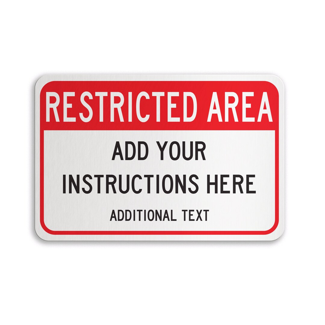 Custom Restricted Area Here Sign - Etsy
