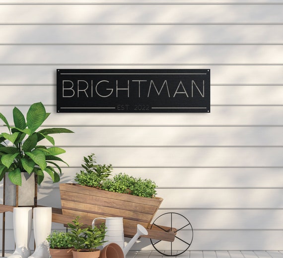 Metal Name Sign Custom Metal Sign Metal Name Sign Initial - Etsy