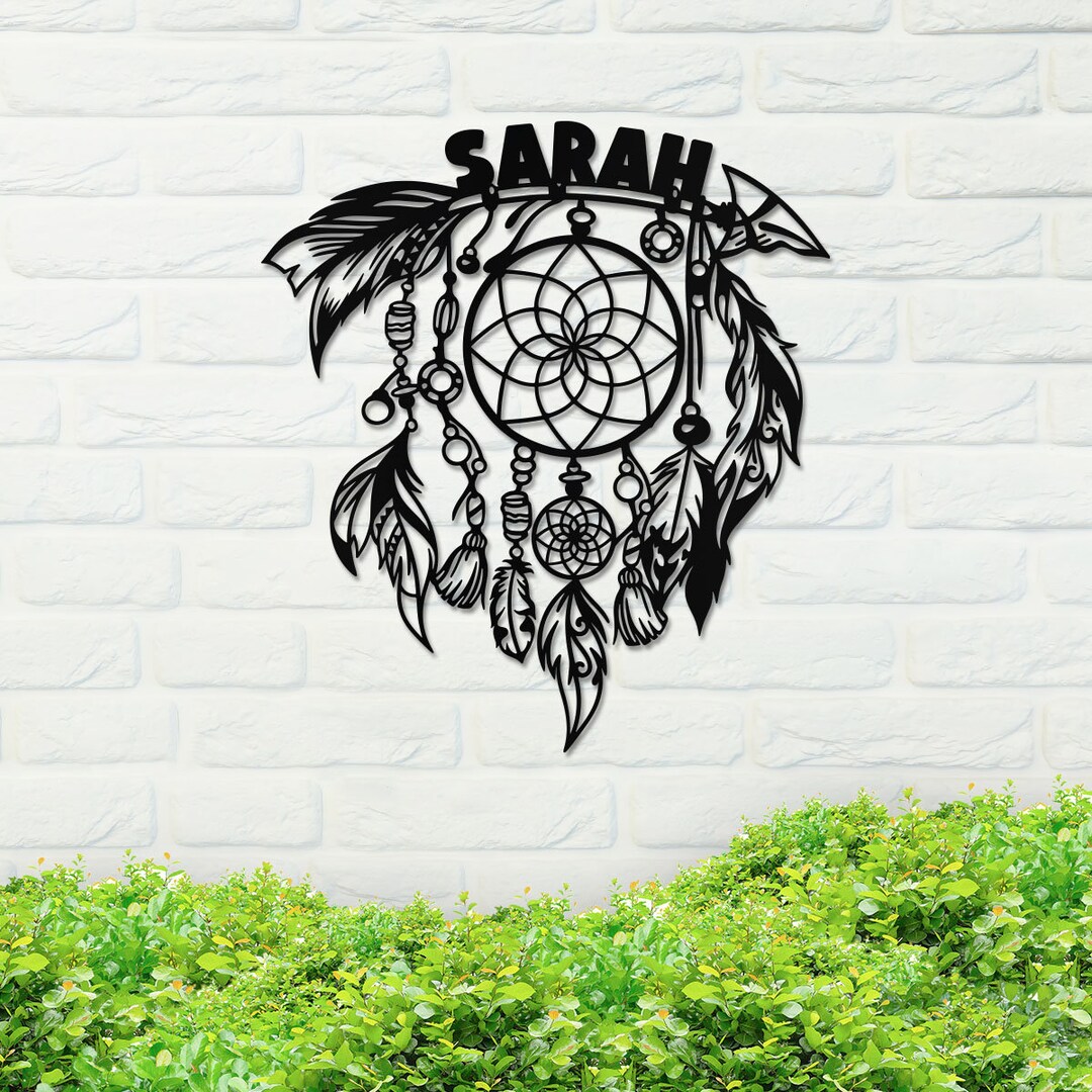 Metal Dreamcatcher Sign, Dreamcatcher Metal Sign, Metal Name Sign ...
