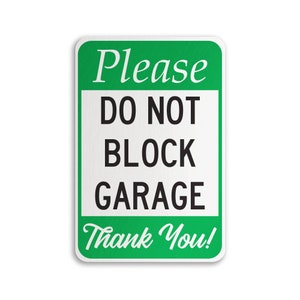 Please Do Not Block Garage Sign - Etsy
