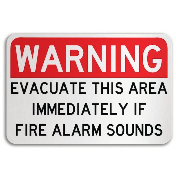 Fire Alarm Sign | Etsy