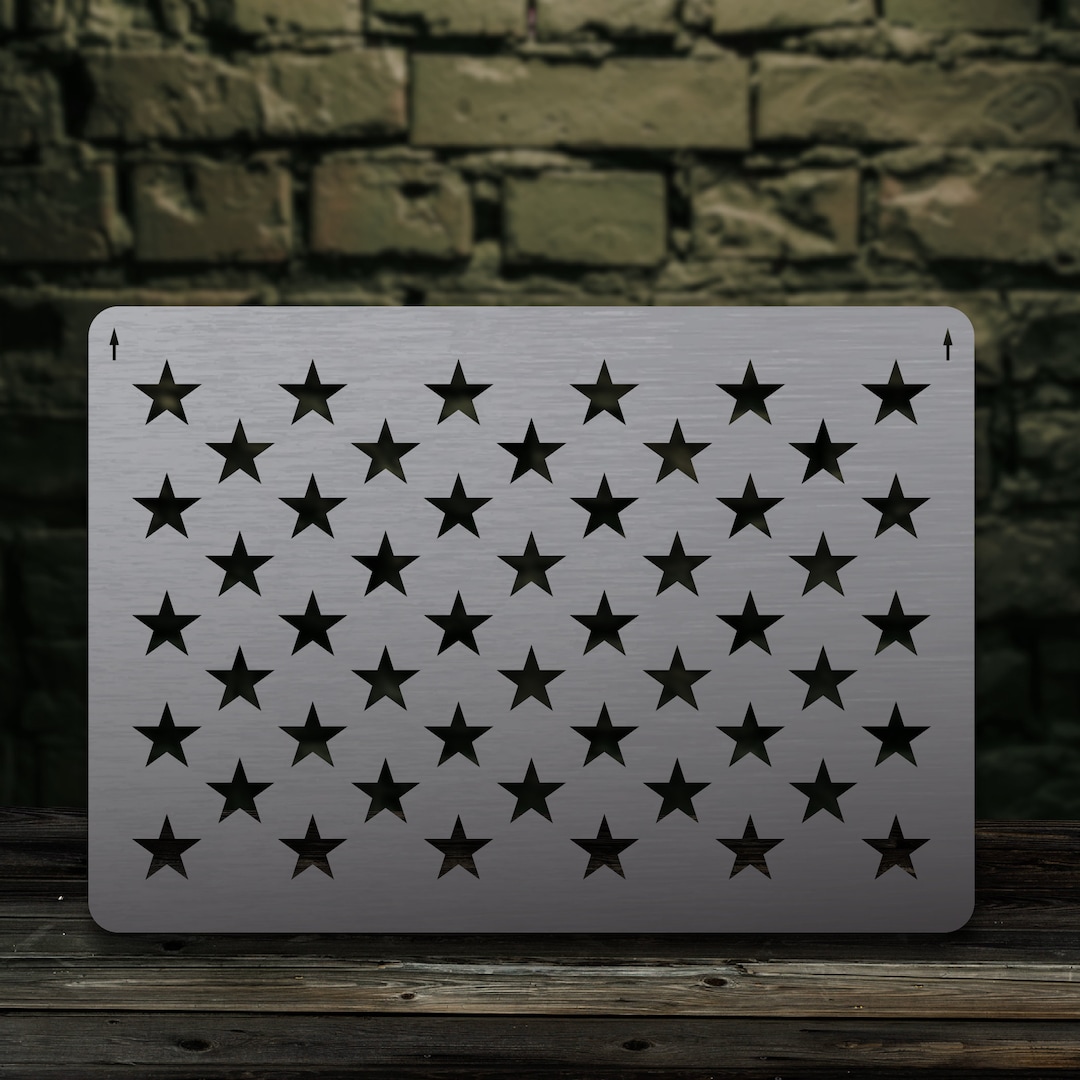 50 Stars Stencil | 50 Stars Metal Stencil | American Flag Stencil - Etsy