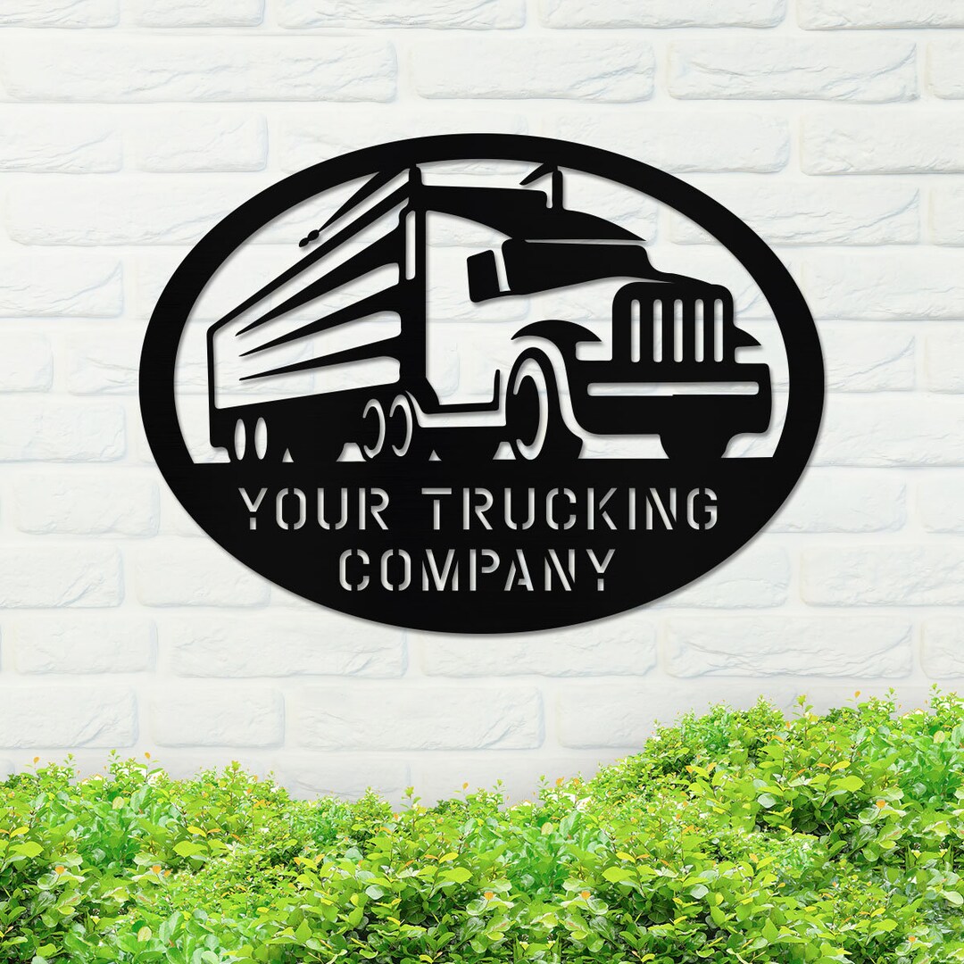 Metal Trucking Company Sign, Metal Man Cave Sign, Custom Garage Metal ...