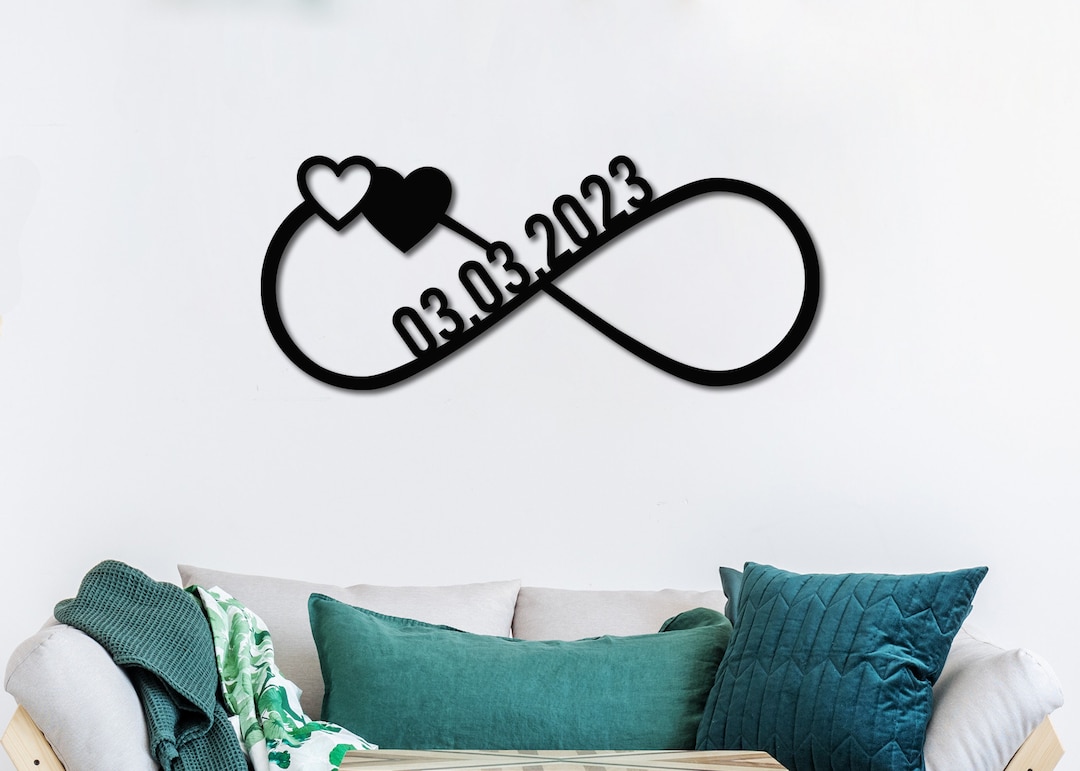 Personalized Infinity Heart Metal Sign, Custom Infinity Metal Sign ...