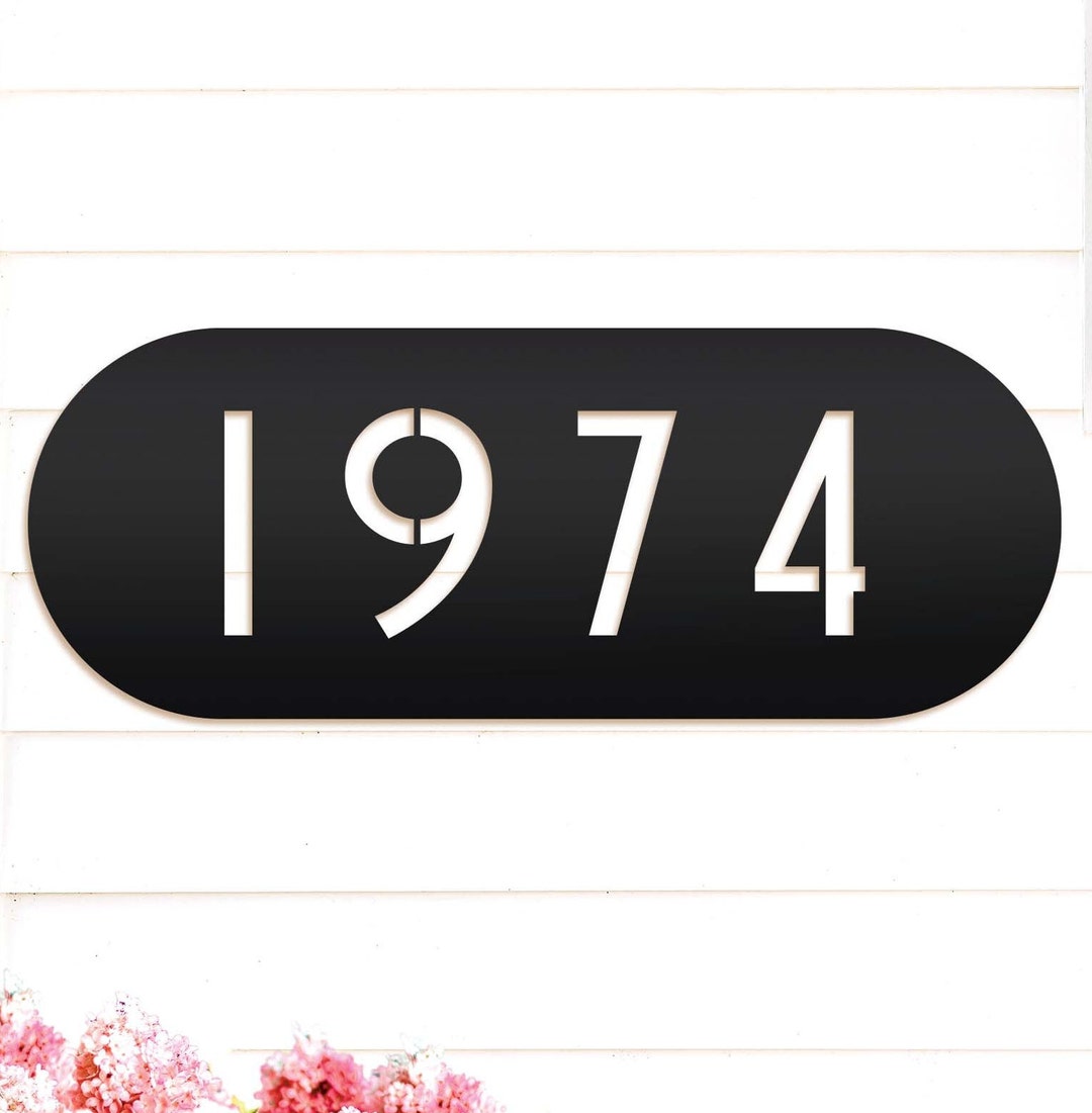 Metal Address Sign, Modern Address Sign, Address Sign, Address Numbers ...