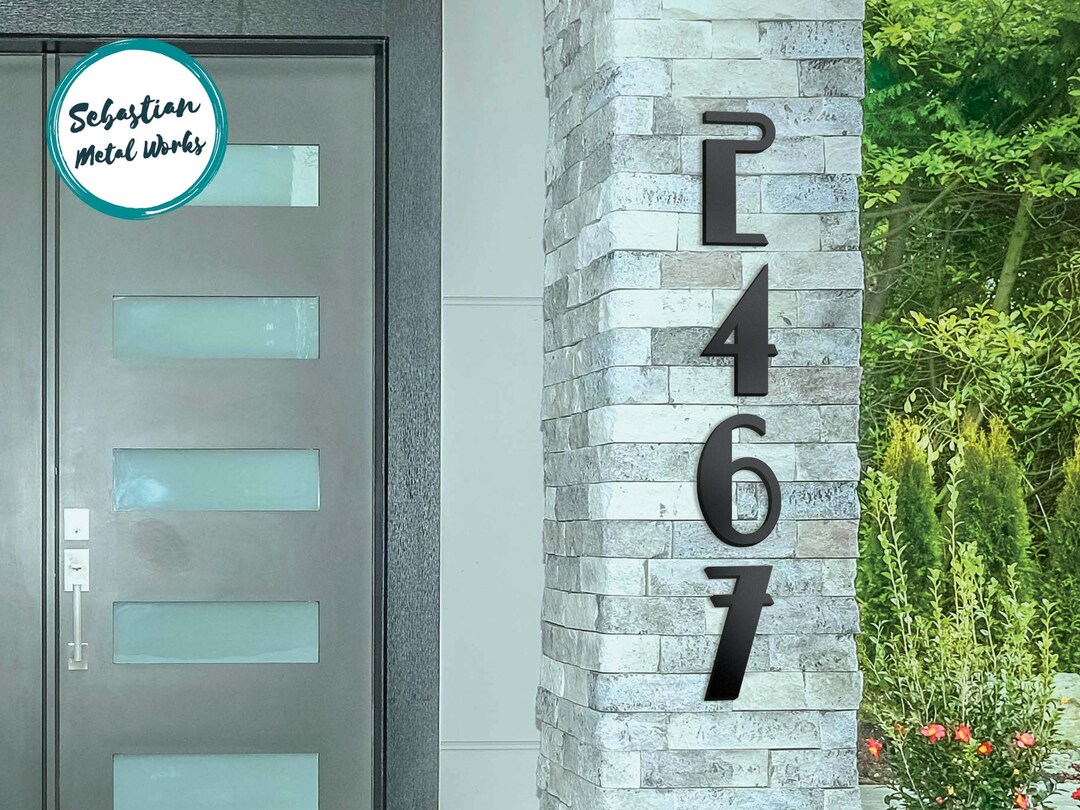 Modern House Numbers, HDPE Numbers, Long Lasting, Number Sign, Address ...