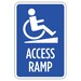 ADA Handicap Access Ramp Aluminum Sign ADA Sign Handicap - Etsy