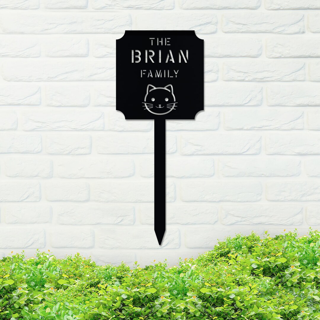 Personalized Metal Yard Sign, Metal Lawn Plaque, Yard Sign, Garden ...
