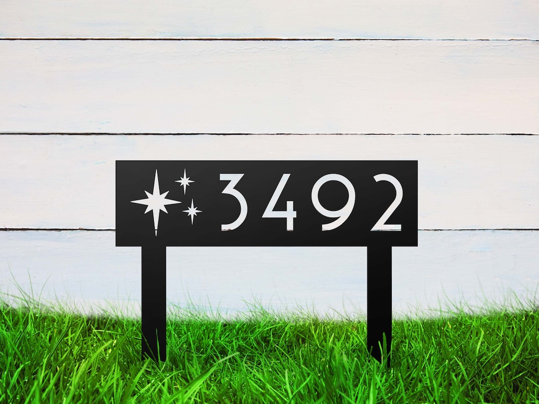 Personalized Metal Address Sign, Modern Address Sign, Realtor Gift Idea ...