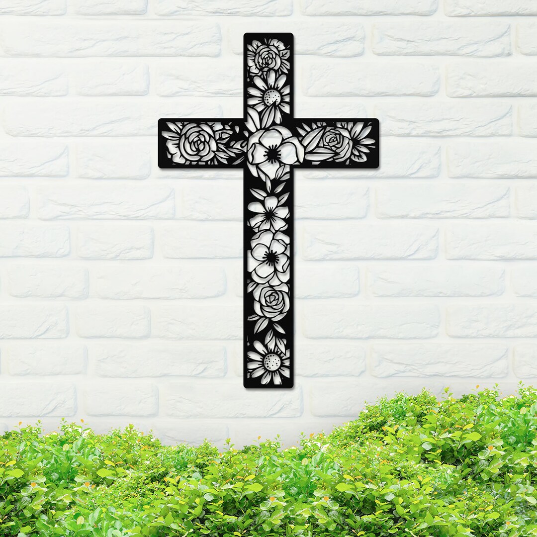 Christian Cross Sign, Metal Cross Sign, Metal Christian Sign, First ...