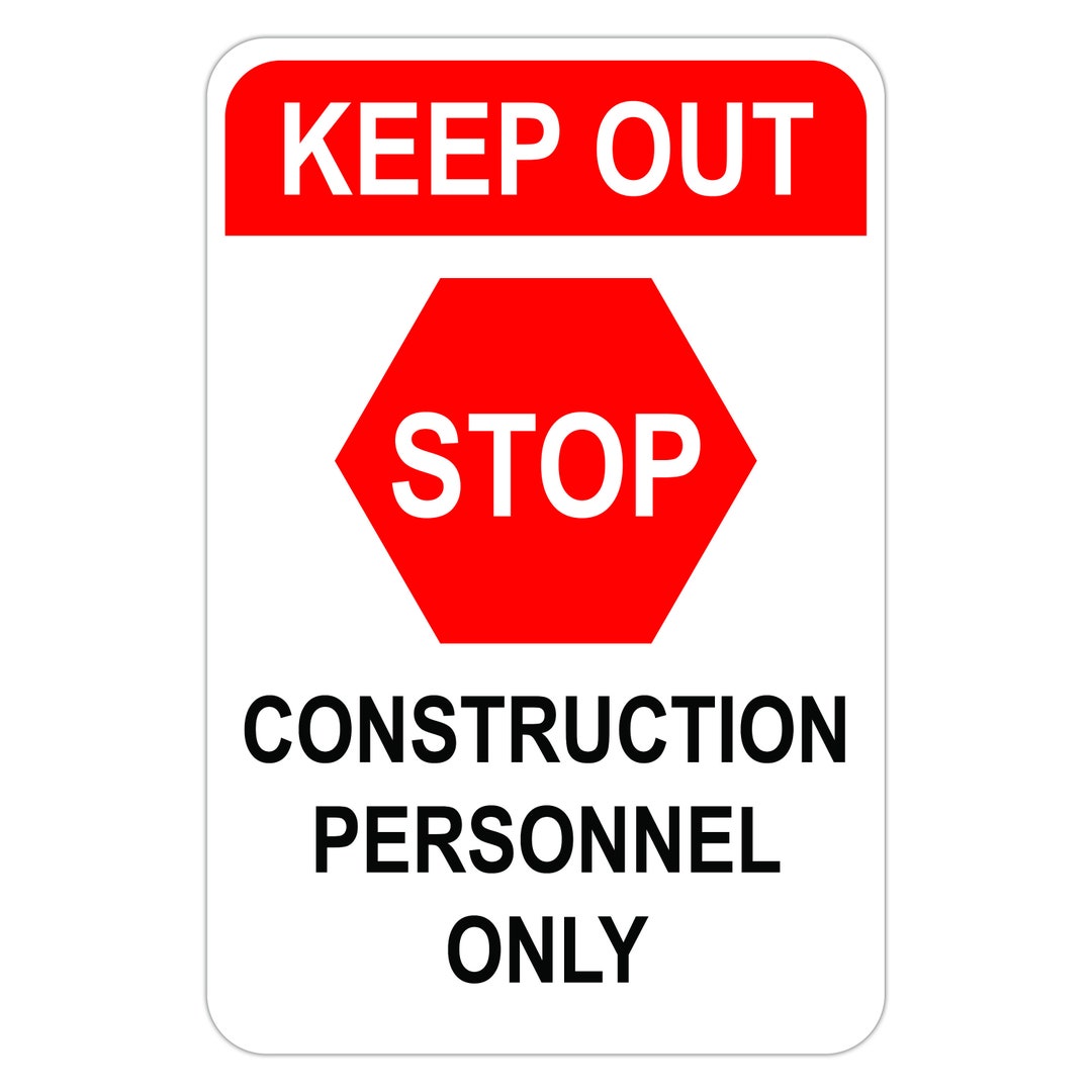 Construction Personnel Only Sign, Construction Sign - Aluminum - Etsy