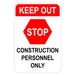 Construction Personnel Only Sign Construction Sign Aluminum - Etsy