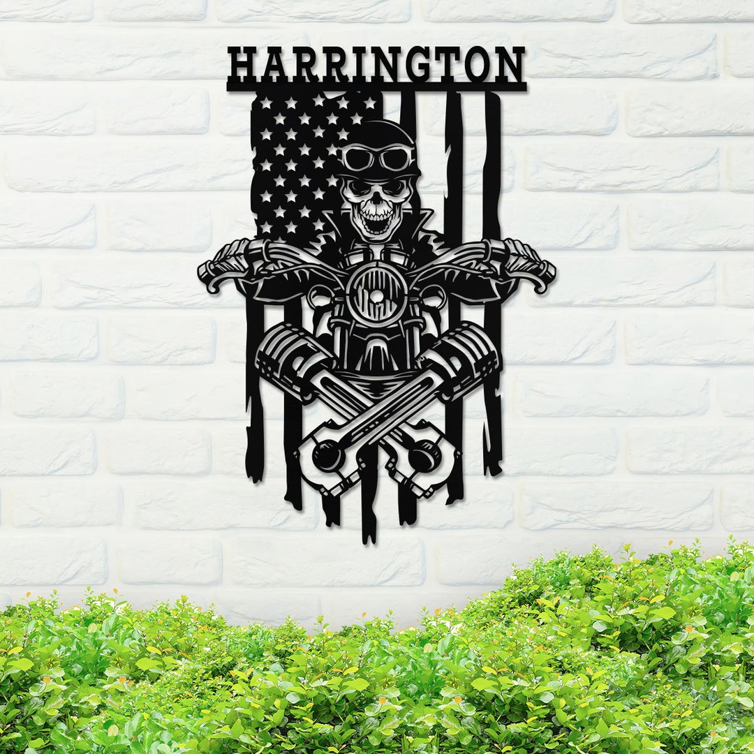 Metal Motorcycle Name Sign, Motorcycle Sign, Metal Motorcycle Sign ...