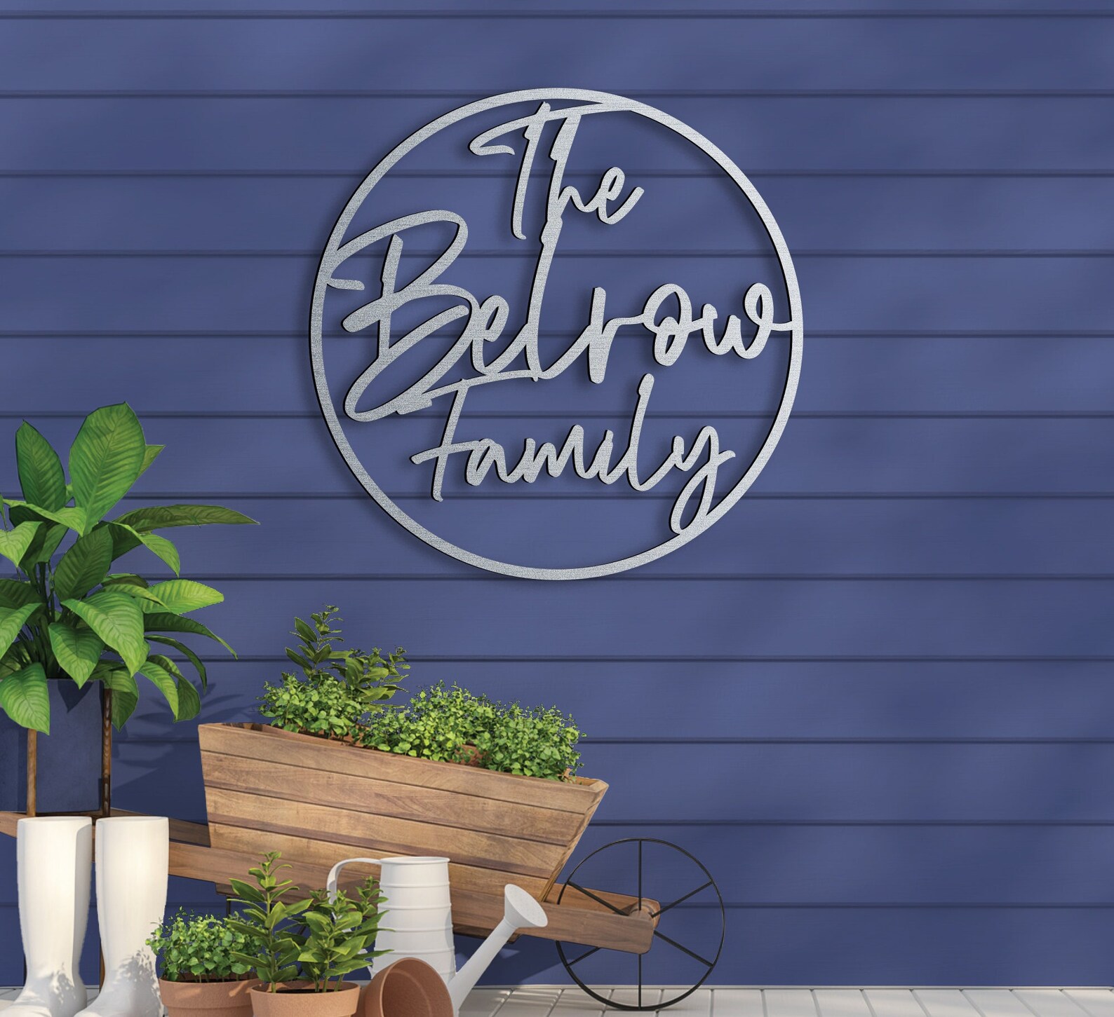 Metal Name Sign, Custom Metal Sign, Metal Name Sign, Initial Sign ...