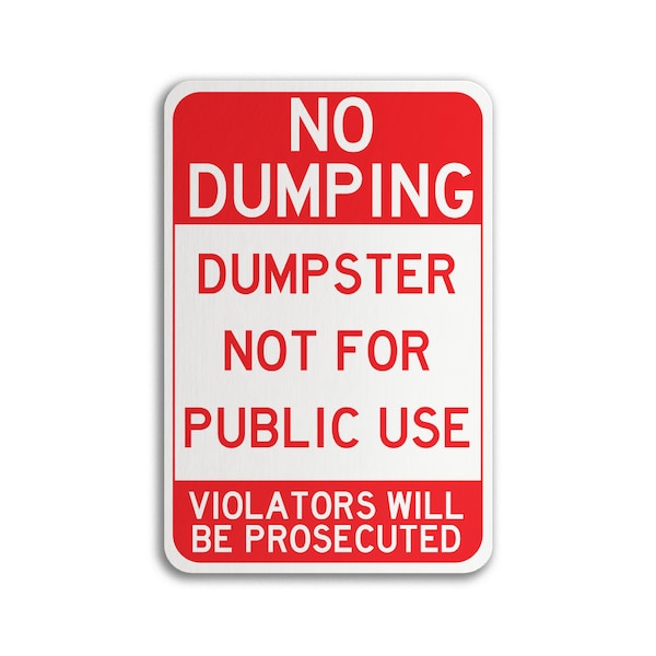 No Dumping Sign - Etsy