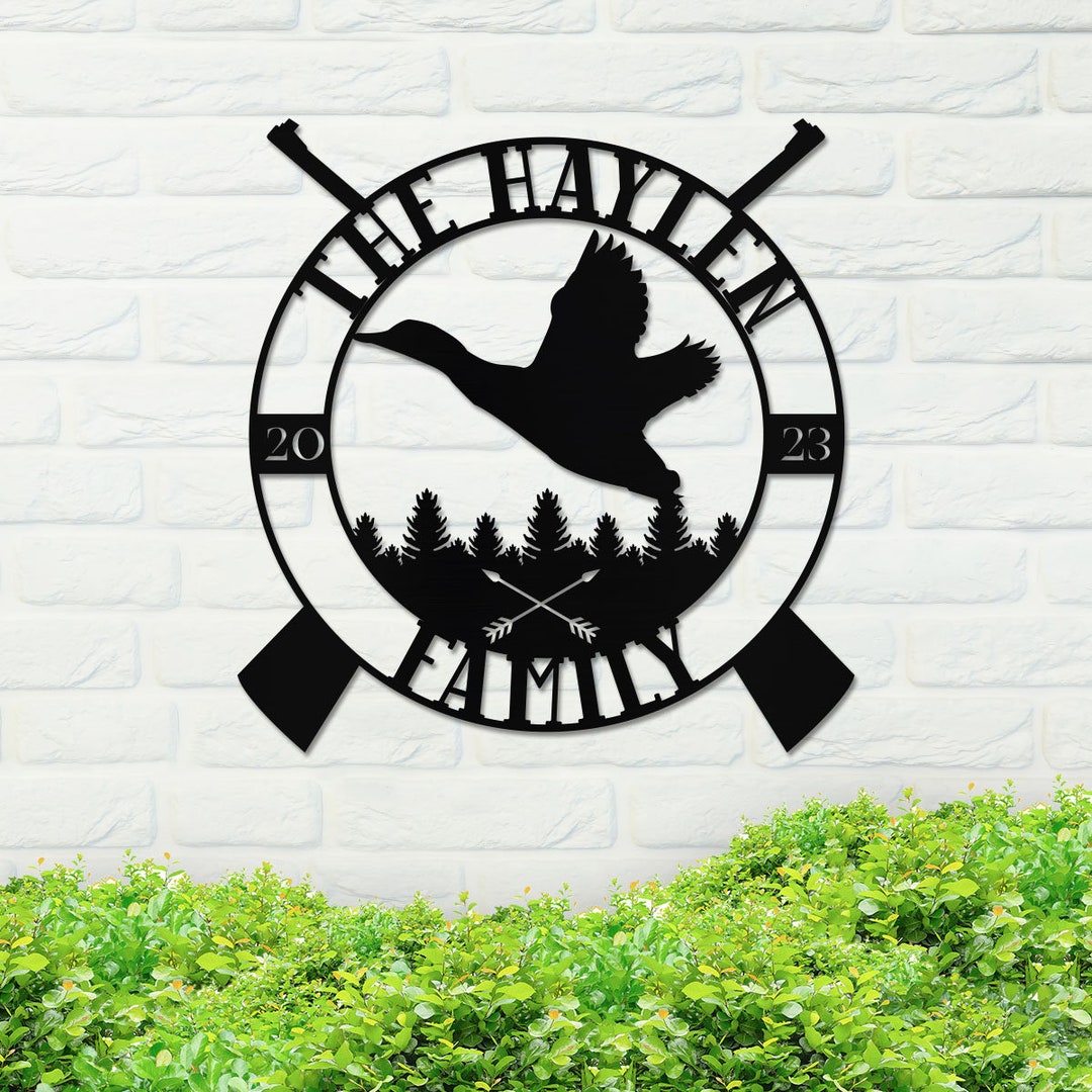 Metal Name Sign, Custom Metal Sign, Metal Name Sign, Family Name Sign ...