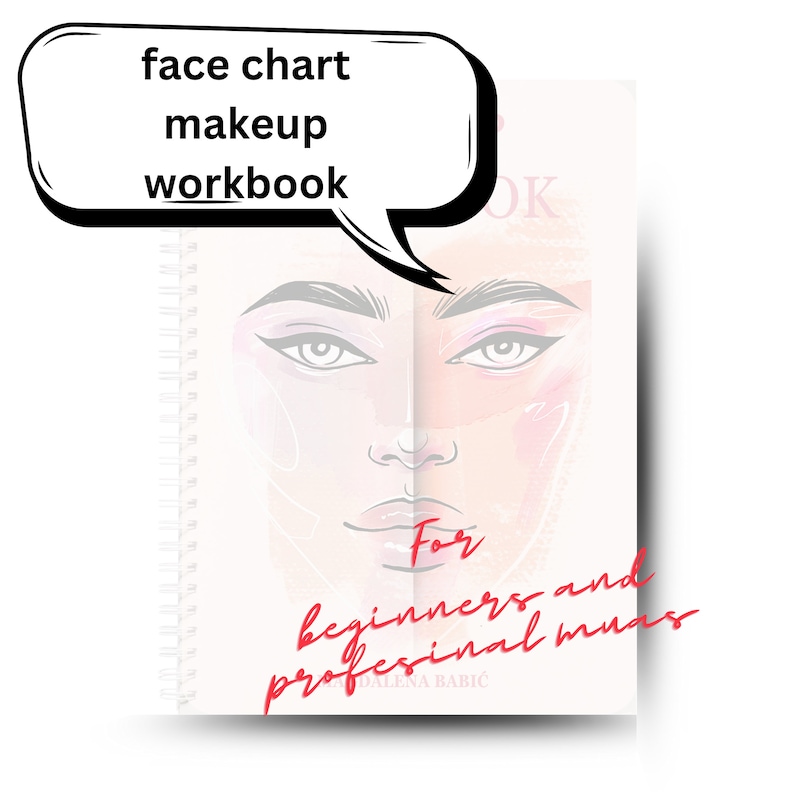 Makeup Workbook / Face Chart Workbook / Makeup Practice Template ...