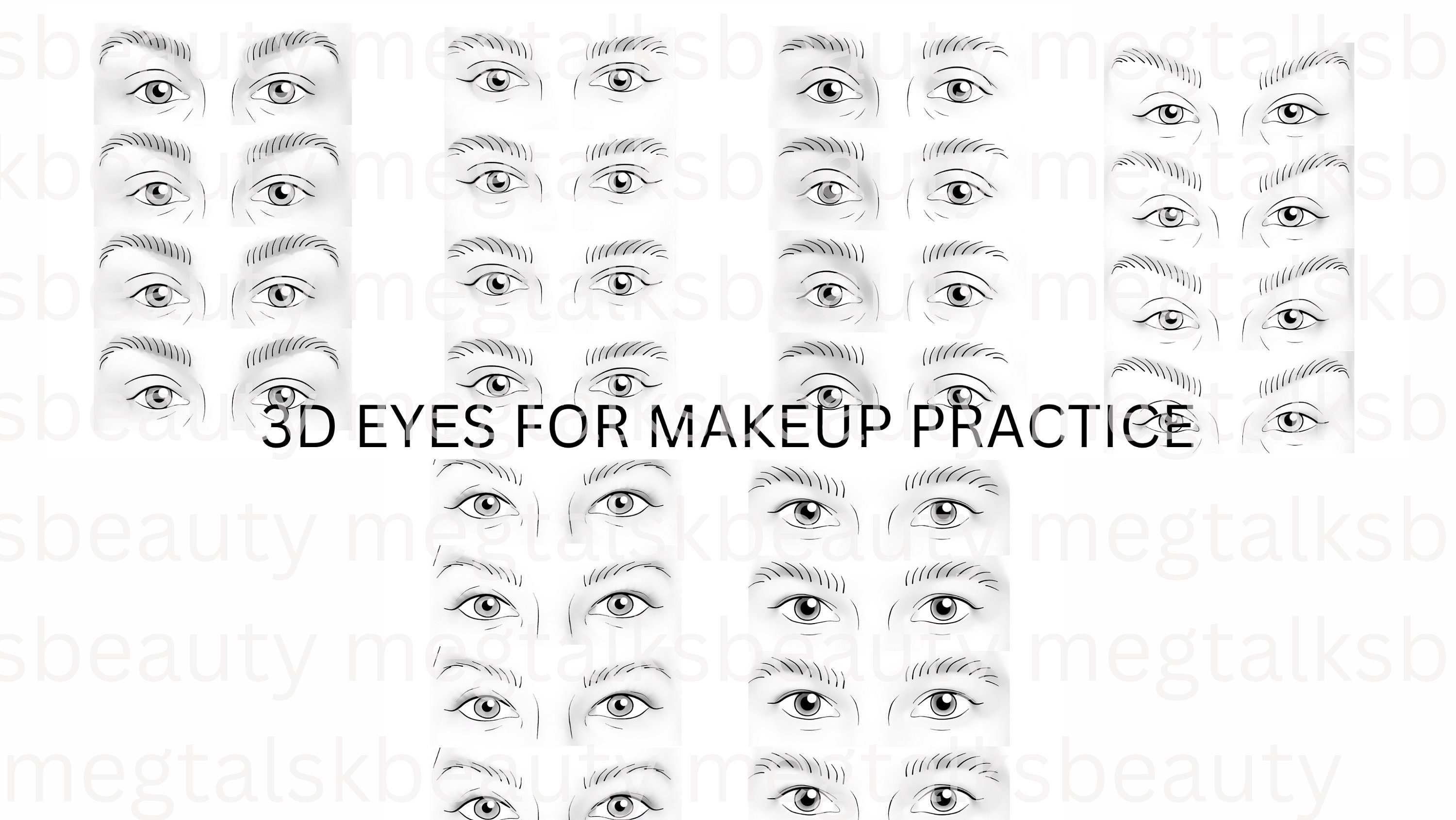 Makeup Workbook / Face Chart Workbook / Makeup Practice Template ...