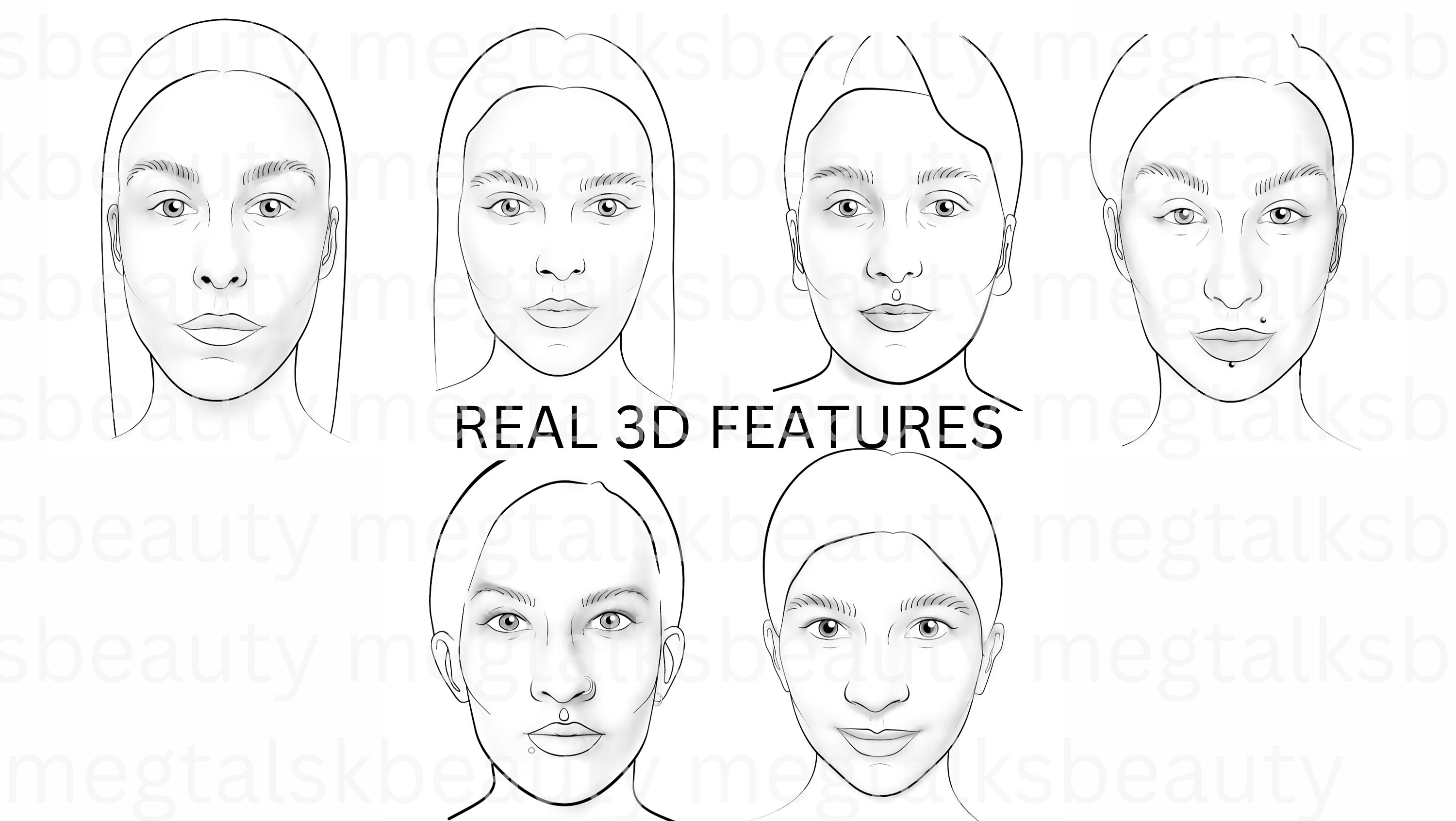 Makeup Workbook / Face Chart Workbook / Makeup Practice Template ...