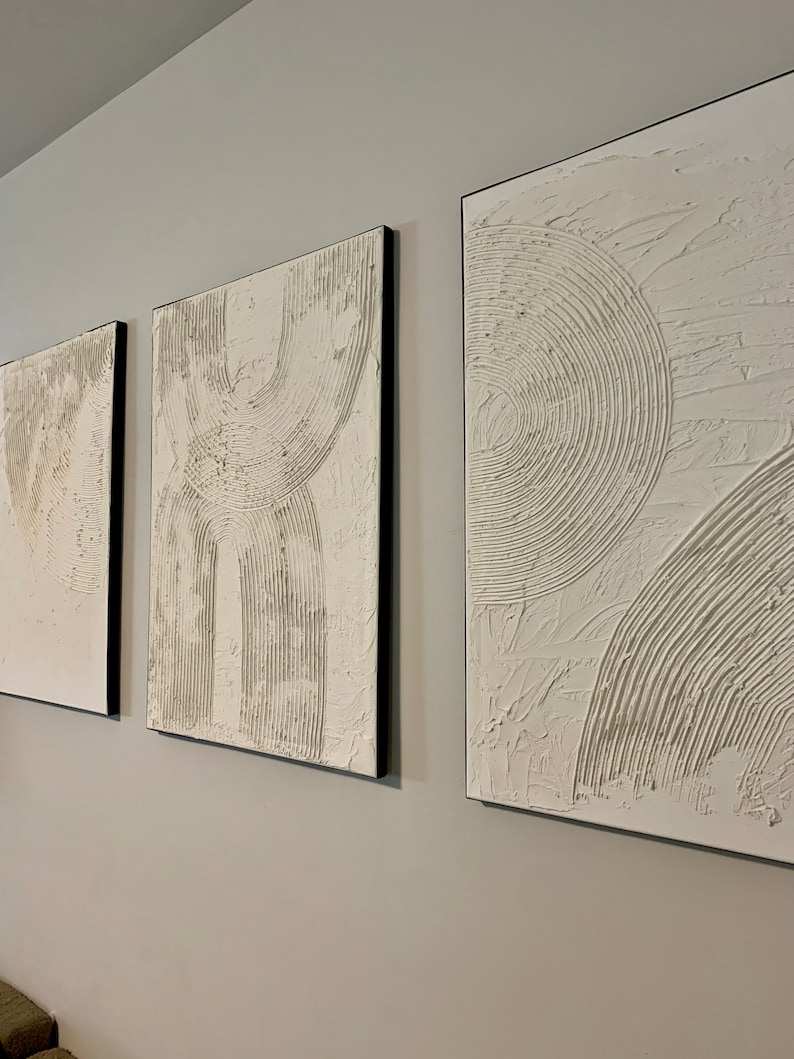 Textured Canvas Art Set of 3 or Custom Order - Etsy