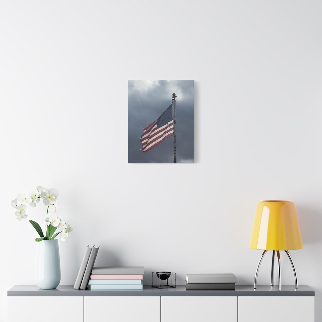Waving American Flag Canvas - Etsy