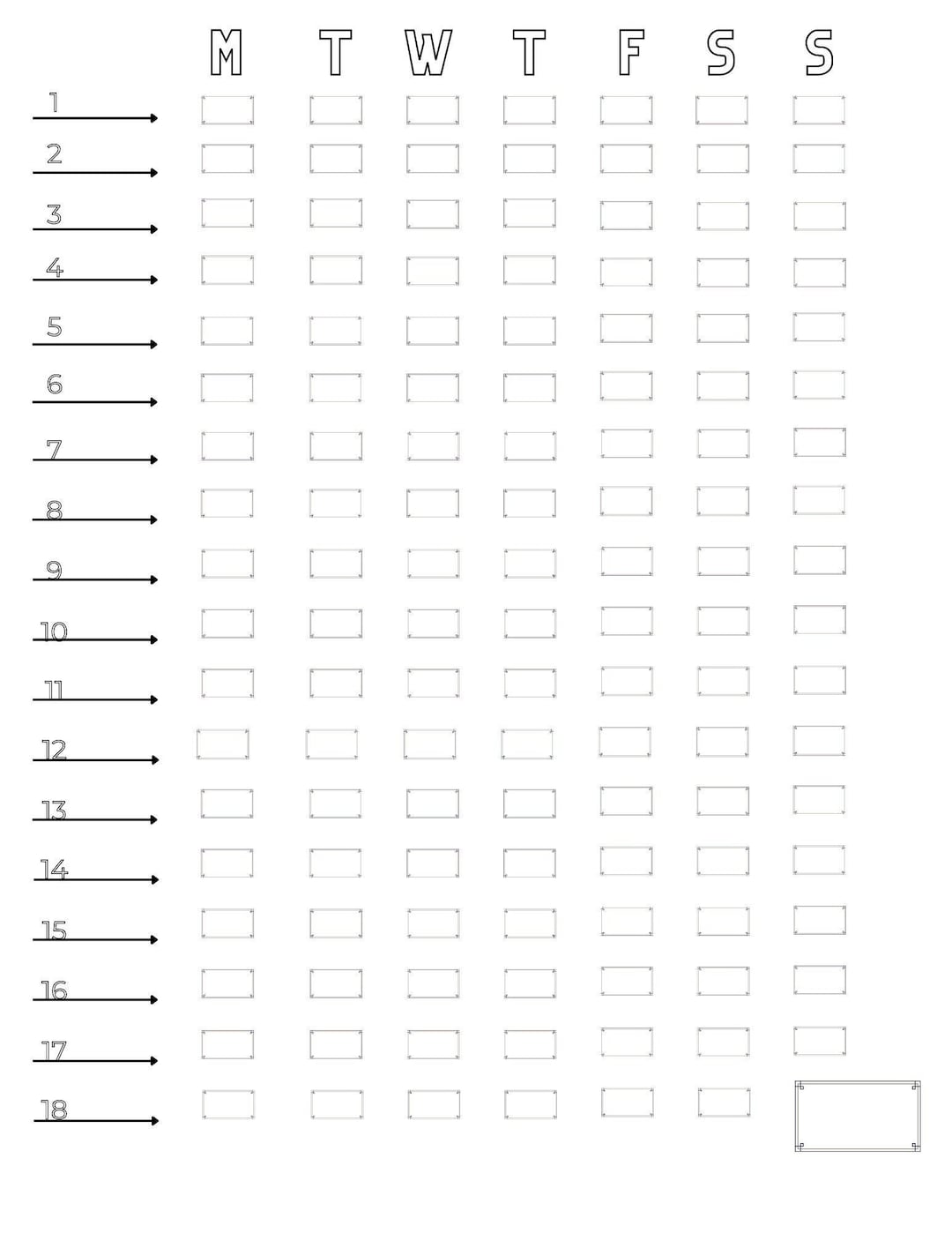 Printable 18 Week Countdown Chart. Customizable. Marathon Training ...