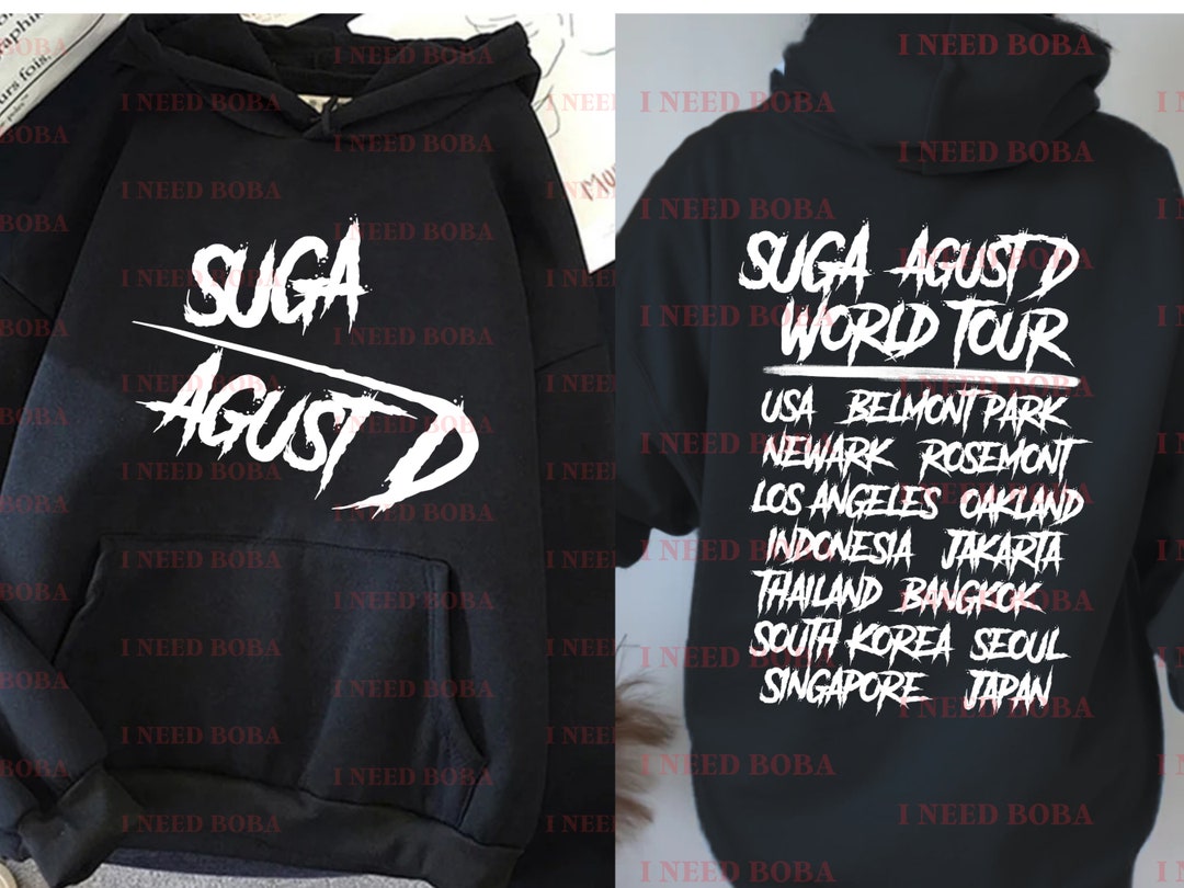 Suga Hoodie August D'tour August World Tour Suga Sweatshirt Yoongi ...