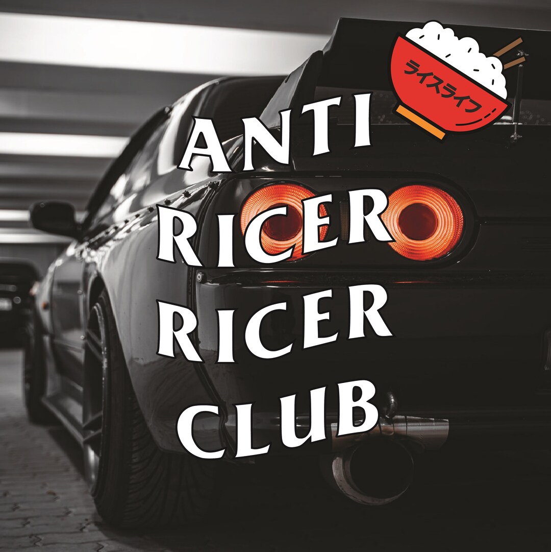 Anti Ricer Ricer Club /JDM / Car Sticker / Tiktok / Vinyl - Etsy
