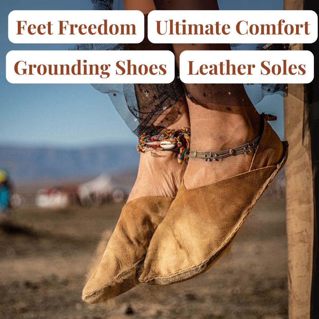 Handmade Leather Barefoot Sandals | Bohemian Festival Shoes for Free Spirits | Comfort ...